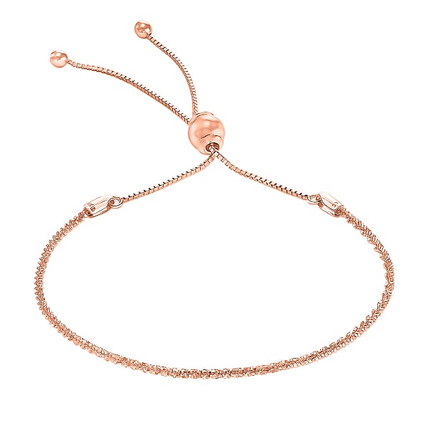 9K Rose Gold Tocalle Chain Adjustable Bracelet Maximum 9 Inch - 8894693 ...