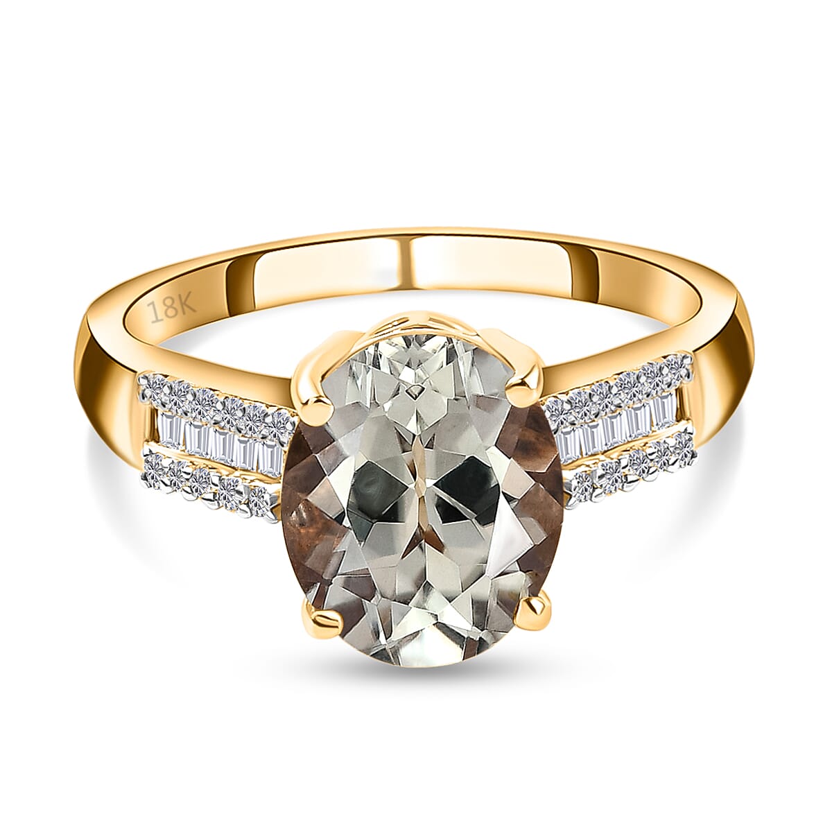 ILIANA 18K Yellow Gold AAA Turkizite Ring with SI-G-H Diamond 3.15 Ct ...