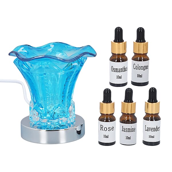Fragrance Touch Aroma Lamp with 5 Essential Oil Warmer Burner Electric ...