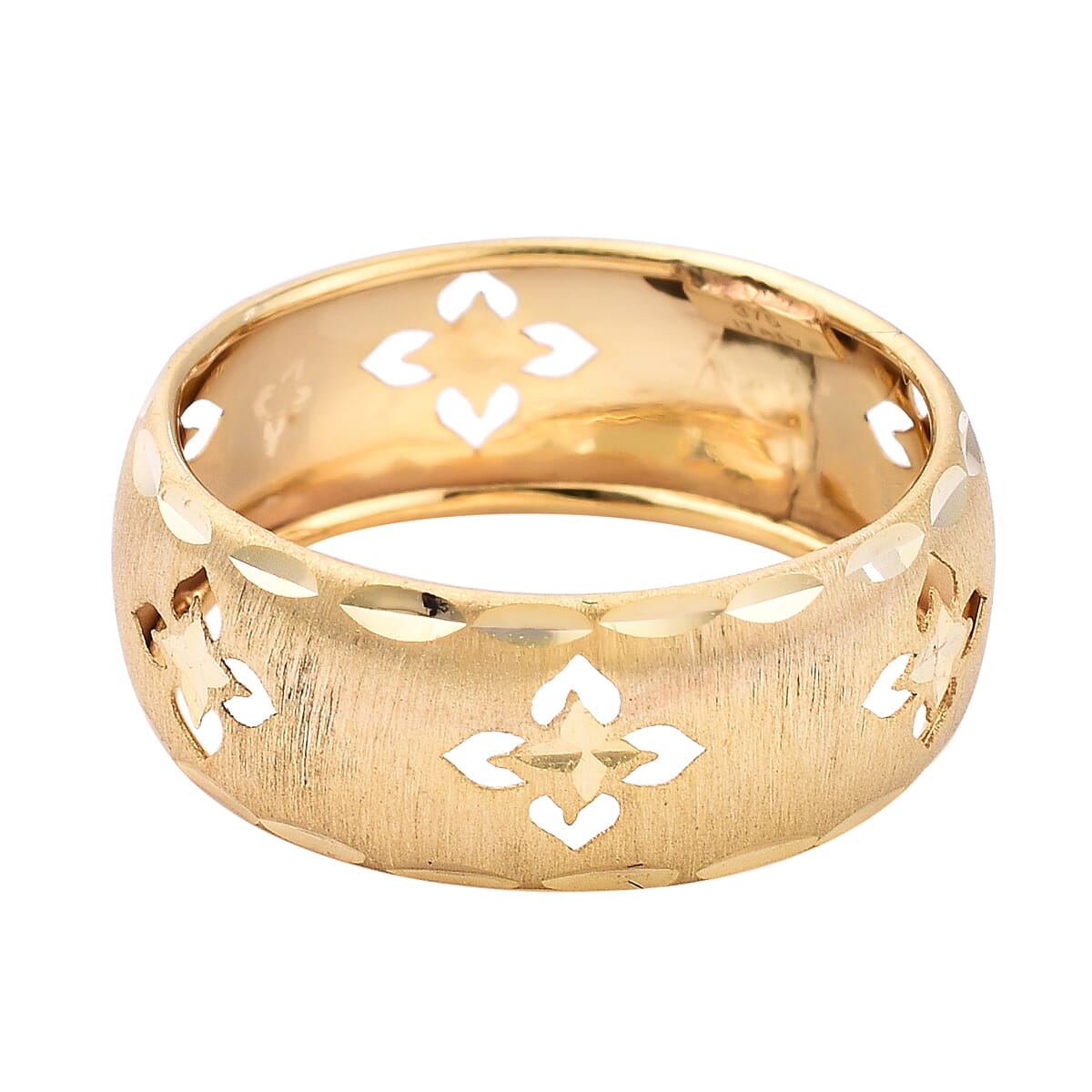 Maestro Collection- 9K Yellow Gold Clover Ring - 8898987 - TJC