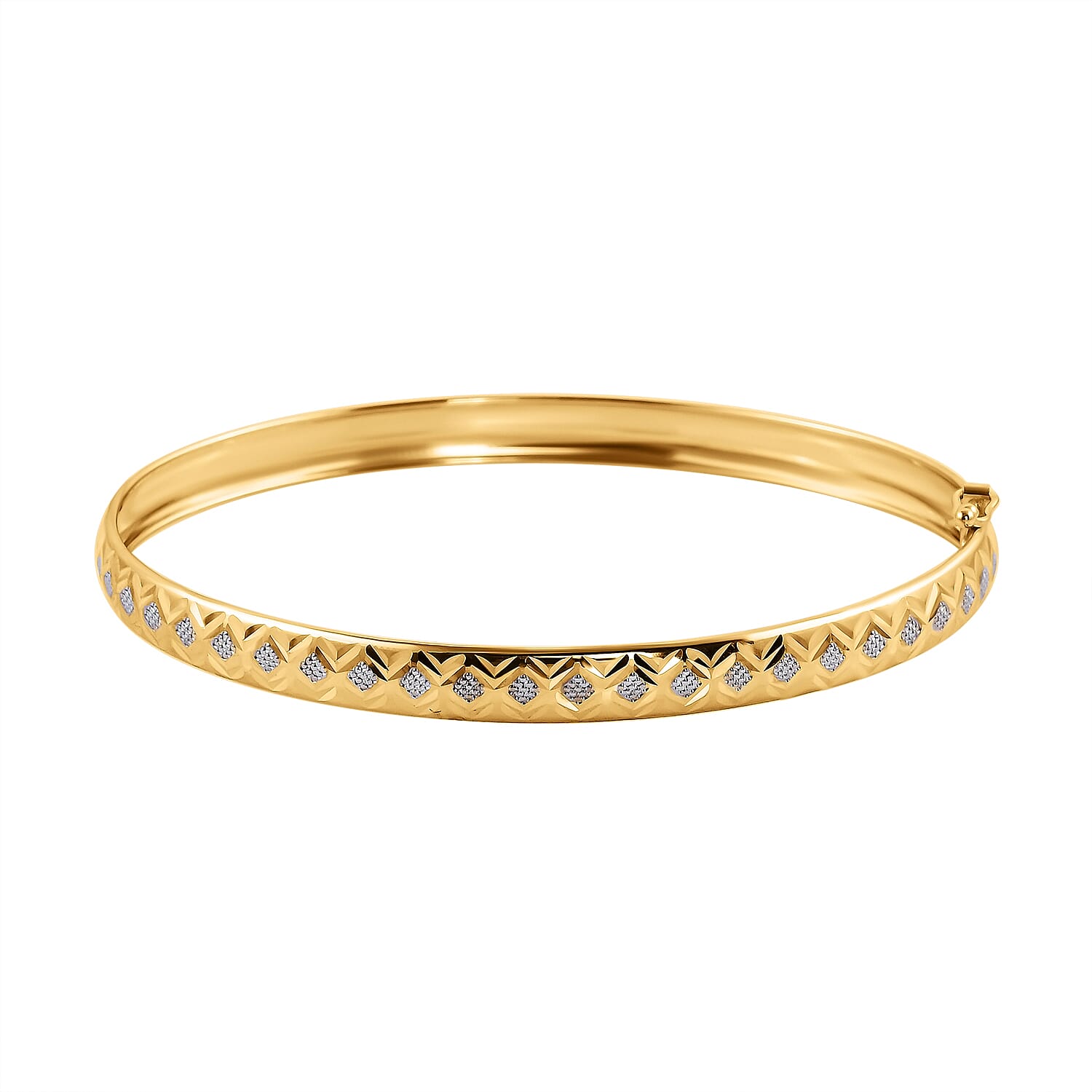 Hatton Garden Close Out Deal 9K Yellow Gold Bangle Size 6.5 7in Gold Wt. 3.22 Gms