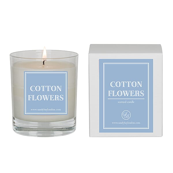 Sandy Bay Cotton Flowers Candle 220 gms - 8943325 - TJC