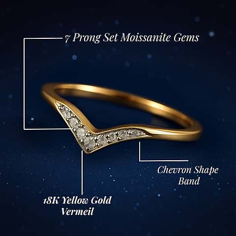 Diamond Wishbone Ring in Sterling Silver with 18K Vermeil Yellow Gold ...