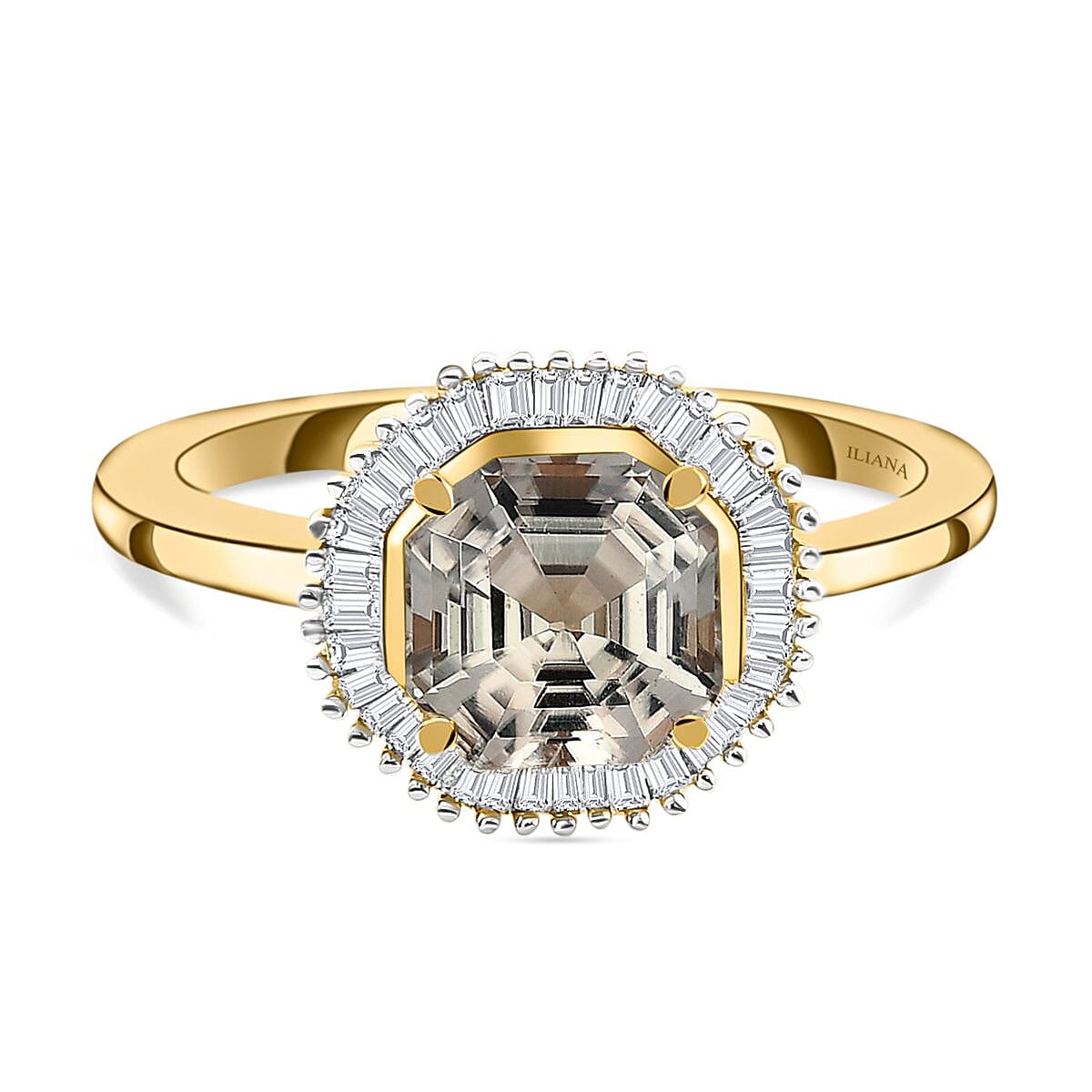 ILIANA 18K Yellow Gold AAA Natural Turkizite and Diamond (SI-G-H) Ring ...