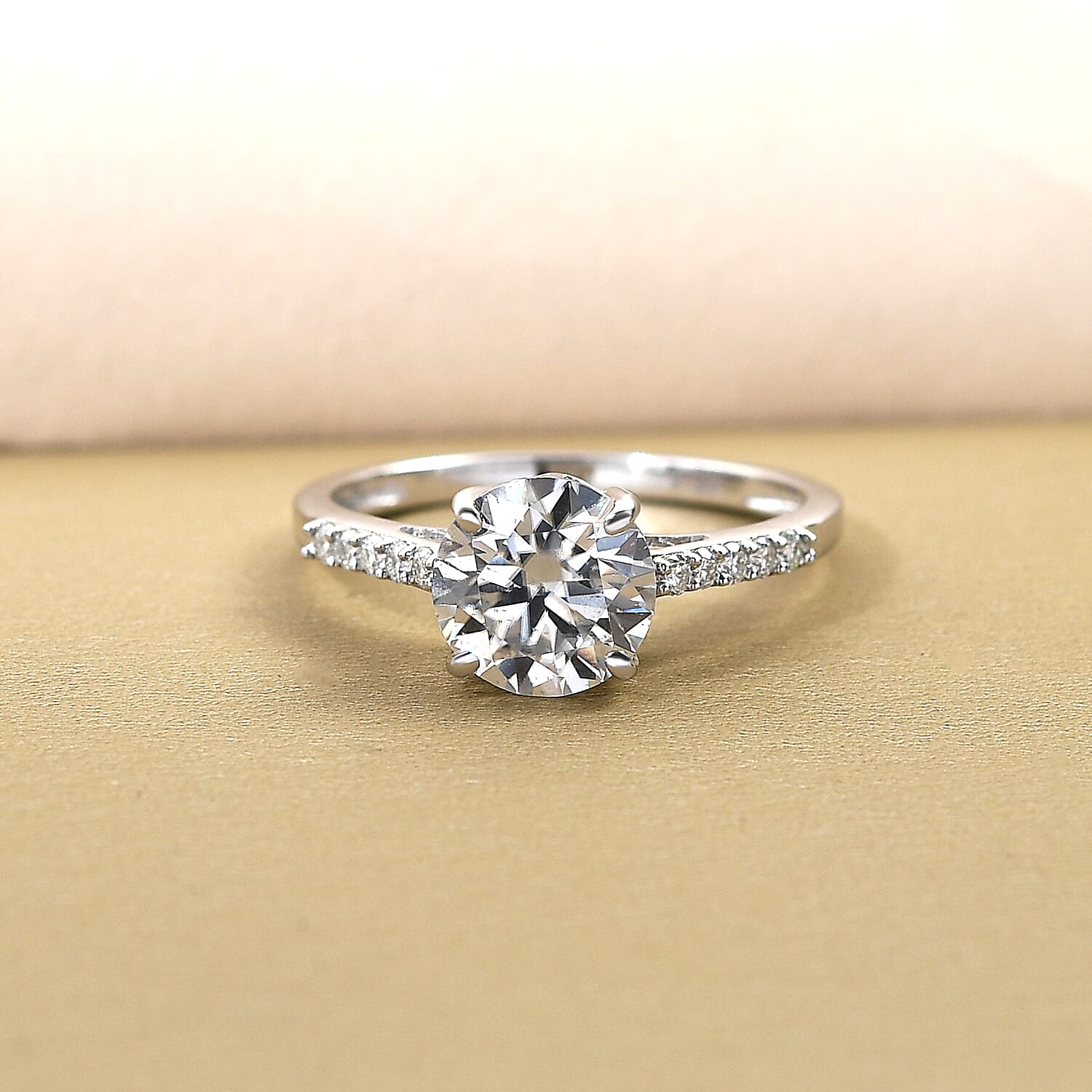 9K White Gold Moissanite Ring 1.68 Ct., Gold Wt. 1.77 Gms - 8964241 - TJC