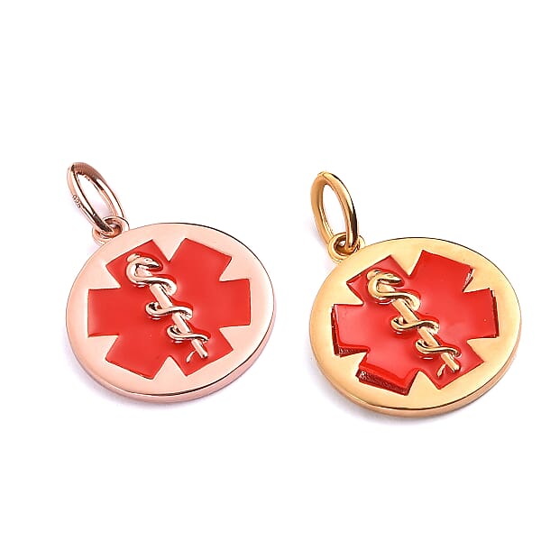 Personalised Medical Alert Pendant in Sterling Silver - D10123 - TJC