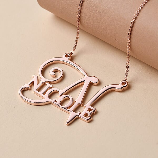 Personalised Alpha Name Necklace, Size 18+2 Inches - D10449 - TJC